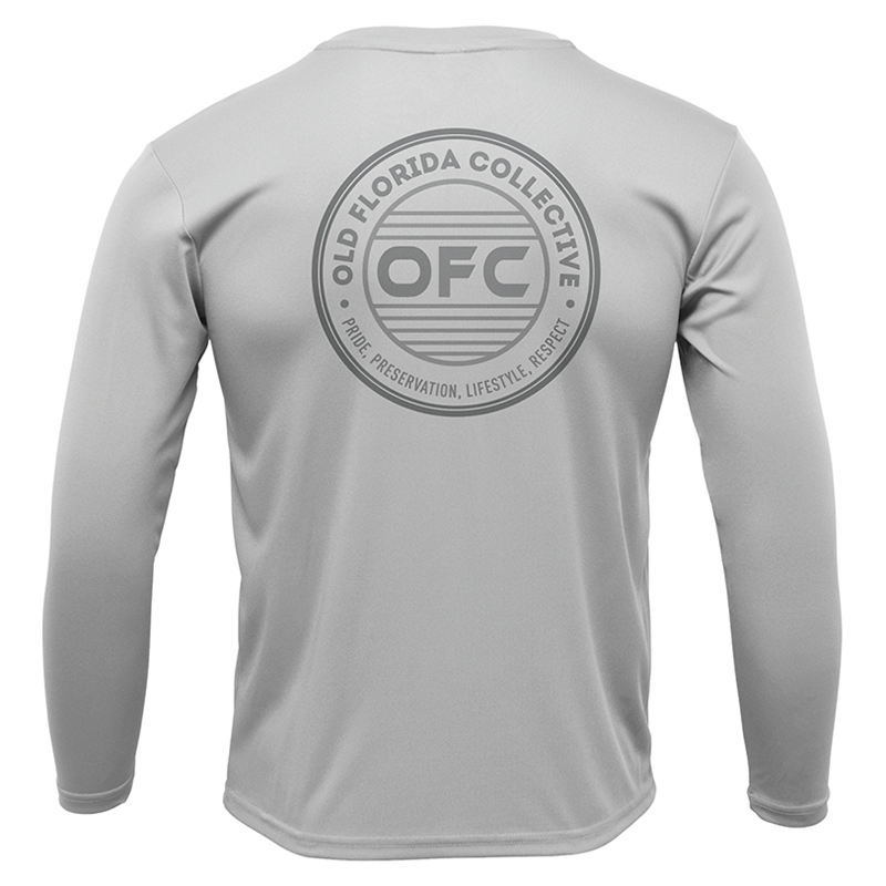 Men's Performance Silver Long Sleeve With OFC Logo | OLD FLORIDA COLLECTIVE